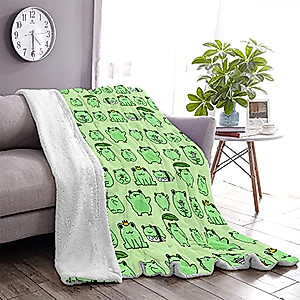 Juirnost Frog Blanket Frog Gifts for Women Frog Gifts for Frog Lovers Soft and Cozy Throw Blanket for Couch Sofa Bed Living Dorm Room Home Decor 50X60inch Soft Warm Lightweight