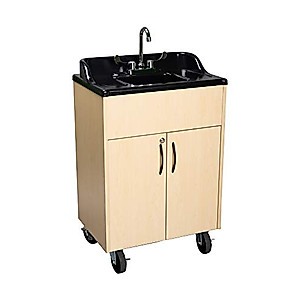 Waterworks Concession Sinks Premier Portable Handwashing Station with Hot Water - Maple