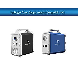 UpBright AC/DC Adapter Compatible with MAXOAK Bluetti Portable Power Station EB120 EB150 1200Wh 1500Wh 1000W Lithium Battery Solar Generator DC16V-60V Power Supply Cord Cable Battery Charger Mains
