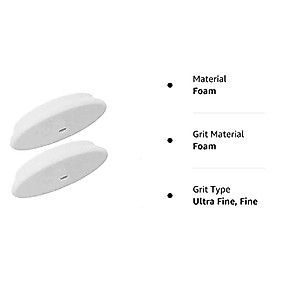 RUPES D-A Ultra Fine High Performance Fine Polishing Foam Pad 2-Pack, 4inch Face, 3inch Backing