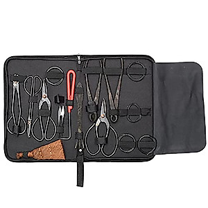Gardening Hand Tools 10 Pcs Bonsai Pruning Tool Set Multifunctional Cutter Scissors Shear Kit with Nylon Case for Garden Tools Garden Tools Set