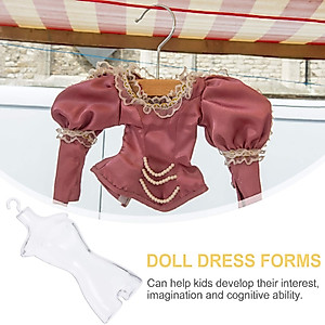 Healifty 3pcs Doll Dress Form Cloth Gown Display Support Holder Hanging Dress Form Mannequin Model Stand for Doll Dresses Dollhouse Decoration