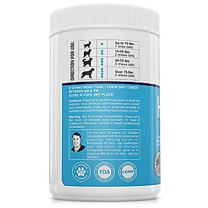 Dr. Orchard's Advanced Hip & Joint Chews - Duck Flavor- (60ct) Pain & Inflamation Relief with Glucosamine, Manganese, Chondroitin, MSM - Dog Chewable Supplement (60 Count)