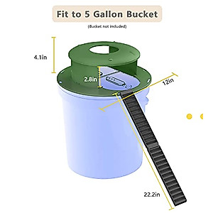 [Upgrate] Mouse Trap Bucket by CRILEAL, Rat Trap with Auto Reset Door Style, Bucket Lid Mouse Trap, Reusable Live Mouse Trap Fit 5Gallon Bucket, Mice Trap for Garden/Indoor& Outdoor,Green