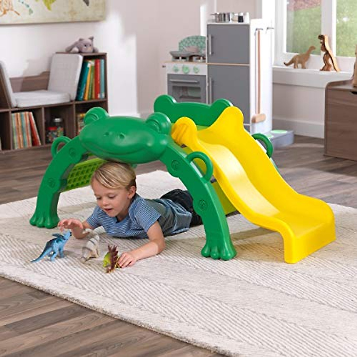 KidKraft Hop & Slide Frog Toddler Climber for Gross Motor Skills, Gift for Ages 1.5-3