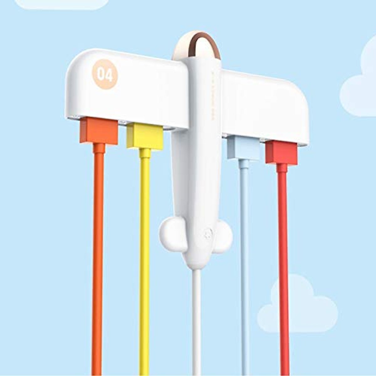 CUJUX USB Splitter One for Four Docking Hub， USB 2.0 Expander 4-Port Data Hub Multi-Function Extender (Color : White)