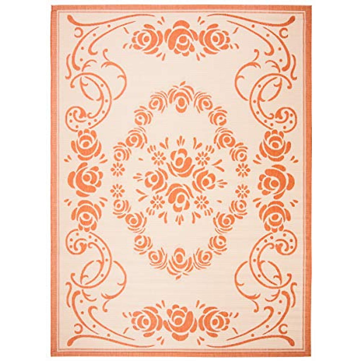 SAFAVIEH Courtyard Collection 8' x 11' Natural / Terra CY1893 Indoor/ Outdoor Waterproof Easy-Cleaning Patio Backyard Mudroom Area-Rug