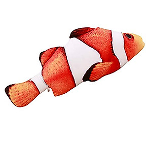 XIAOHONG Simulation Fish Plush Toy/Plush Pillow Plush Throw Pillow/Stuffed Animal Toy, 31Inch Stuffed Clownfish, Clownfish Plush Stuffed Animal Plush Toy for Kids Room, Ocean Party Home Decoration