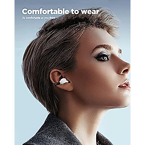 PRIVCUST Open Ear Headphones Bone Conduction Headphones Noise Cancelling Headphones Ear-Hook Headphones Bluetooth Workout Headphones Open Ear Earbuds for Sports