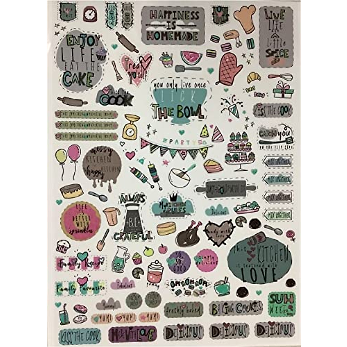 Balanchy Recipe Binder Refill Pages 30 4 x 6 Recipe cards, 20 x A4 Recipe Cards, 45 Page Protectors,1 Pc of A4 Stickers for 11 x 12 x 2.8 Inch 3 Ring Recipe Binder Kit