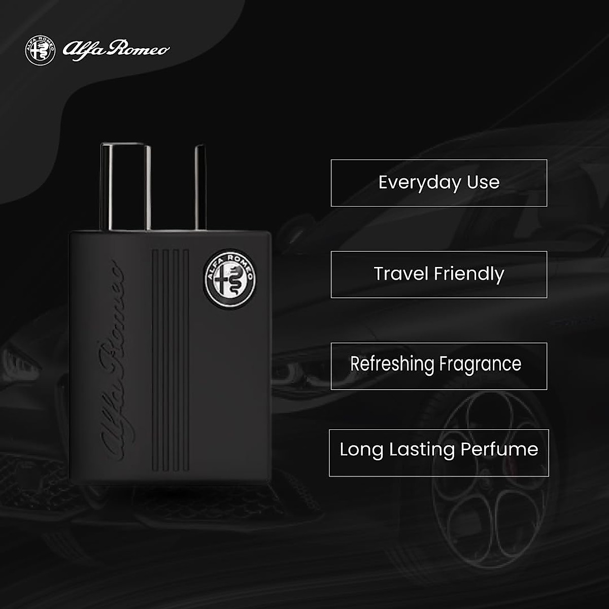 Alfa Romeo Alfa Romeo Black Men EDT Spray 4.2 oz