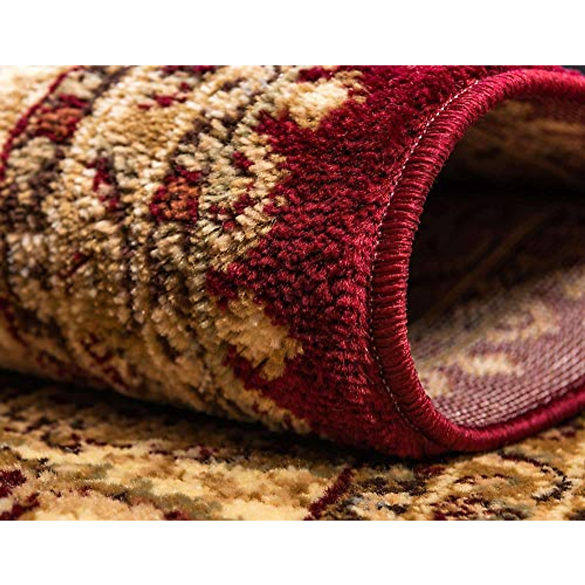 Unique Loom Voyage Collection Traditional Oriental Classic Intricate Design Area Rug (2' 7 x 10' 0 Runner, Red/Gold)