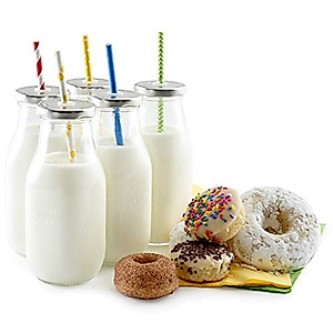 Norpro Paper Drinking Straws, Fiesta (200 Pack), 100% Biodegradable-Assorted Colors & Patterns, Multicolor