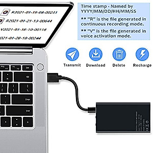 Voice Recorder - 288 Hours Long Continuously Record, 2500mAh Battery Long Standby - Strong Magnetic-32GB Portable Sound Recorder Device for Interview, Meeting, Lecture and Class