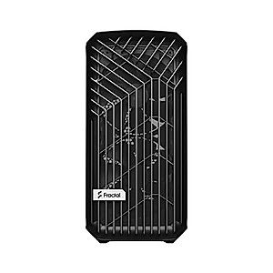 Fractal Design Torrent Compact Black - Dark Tint Tempered Glass Side Panels - Open Grille for Maximum air Intake - Two 180mm PWM Fans Included - Type C - ATX Airflow Mid Tower PC Gaming Case