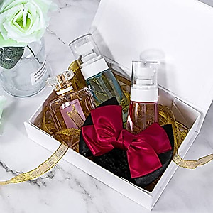 NIGNYA Magnetic Gift Box White 7x5x2 inches 2 Pack Gift Boxes Magnetic Lids Cardboard Gift Boxes Bridesmaid Proposal Box for Presents, Wedding, Birthday, Party