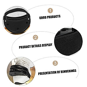 MILISTEN Foot Tambourine with Steel Jingles Cajon Box Drum Companion Accessory Foot Shaker Teaching Toys for Hand Percussion Instruments Black
