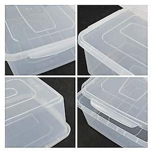 Vababa 2-Pack 16 L Pizza Dough Proofing Box with Lid, Clear Food Pizza Storage Container