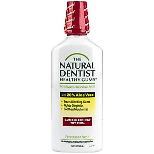 The Natural Dentist Moisturizing Healthy Gums Antigingivitis Rinse, Peppermint Twist 16.90 oz (Pack of 3)