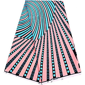 Alina Belle Ankara African Wax Print Fabric Kente Fabric Dutch African Wax Fabric (6 Yards, A16)