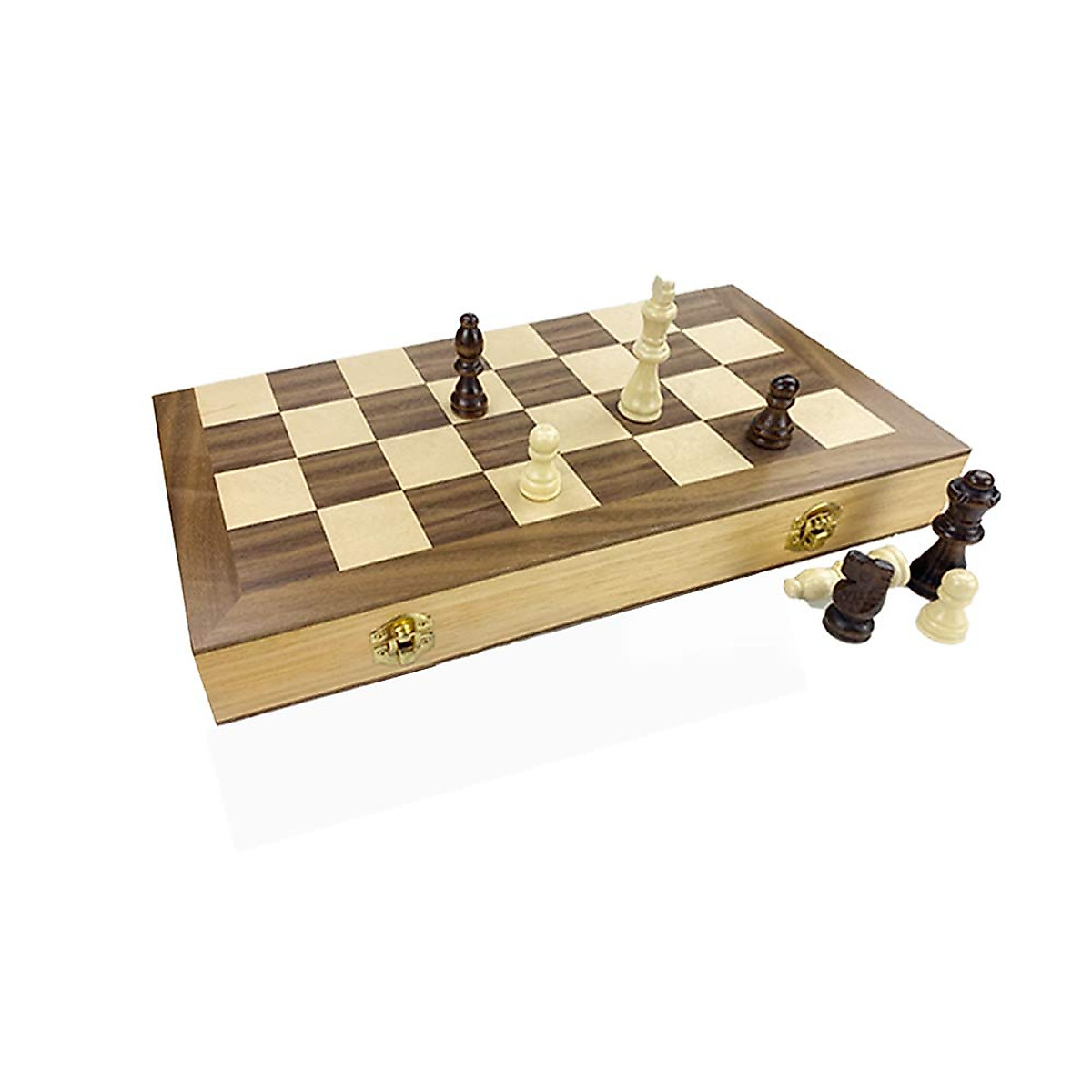 15" Wooden Chess Sets for Adults Portable Folding Chess Game Board Set - Gift for Kids