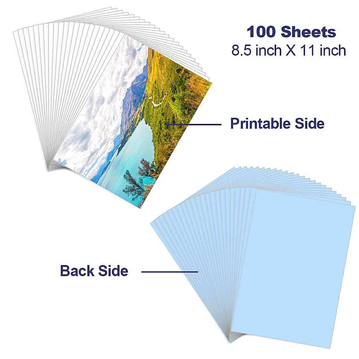 SOMOLUX Sublimation Paper 8.5" x 11" Heat Transfer Paper Compatible with Epson HP Canon Sawgrass Inkjet Printer for T-shirt and Ceramic Mugs and etc (100 Sheets)