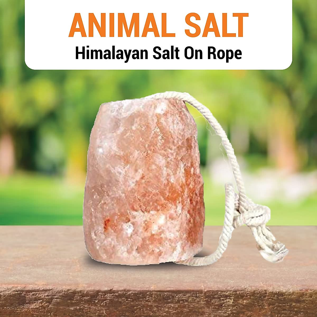 Yield Titan Himalayan Pink Salt 14 LB, Salt Licks for Animals Licking Block for Horses, Cows, Deer, and Other Livestock - Rope Included 3.5Lbs Each(4 Qty)