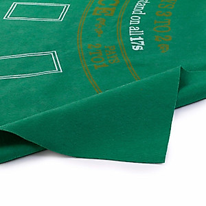 Blackjack Essentials Set – Includes Green Blackjack Tabletop Felt Mat, Blackjack Dealer Shoe + Discard Tray & 12 Decks of Playing Cards – Casino Card Game Pack for Gambling Games & Family Game Night