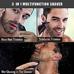 Mens Electric Razor for Men Electric Shavers for Men Electric Razors for Men Face Shaver for Mens Rechargeable Razors for Shaving Electric Cordless Men's Electric Shaver Waterproof Wet Dry by PRITECH