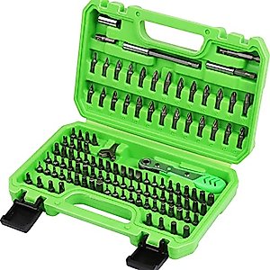 SWANLAKE 112PCS Security Bit Set Screwdriver Bit Set With Ratchet Wrench,Cr-V Steel