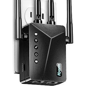 WiFi Extender Internet Booster and Signal Amplifier up to 9882 sq.ft - Long Range Coverage Wi-Fi Repeater for Home - with Ethernet Port & AP Mode, Support 40 Devices,1 Touch Setup