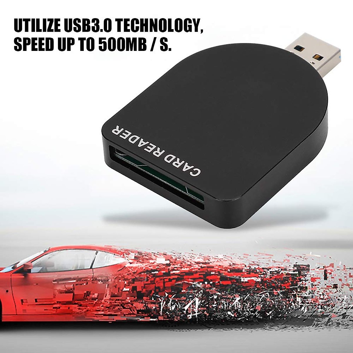 XQD Card Reader Adapter, USB 3.0 Professional XQD Card Reader Hub Quickly Transfer Tool, Compatible with D4, D5, D500 /XQD Interface Camera Type, etc