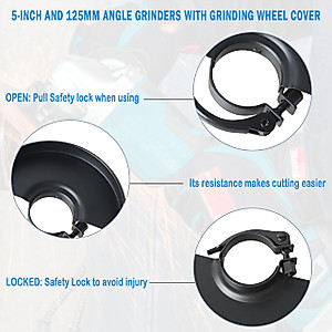 Rawolp 5 inch Grinder Guard 125mm for DEWALT BOSCH MAKITA XAG04T XAG04Z XAG09Z XAG11Z RYOBI METABO Angle Grinders
