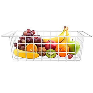 Orgneas Chest Freezer Organizer Bins Deep Freezer Basket Storage Rack Bins Metal Wire Baskets Large Size 2 Packs