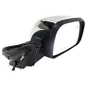 Kool-Vue Mirror Compatible with 2011-2018 Jeep Grand Cherokee Power Power Folding Heated with BSD Memory and Signal Light Chrome Passenger Side