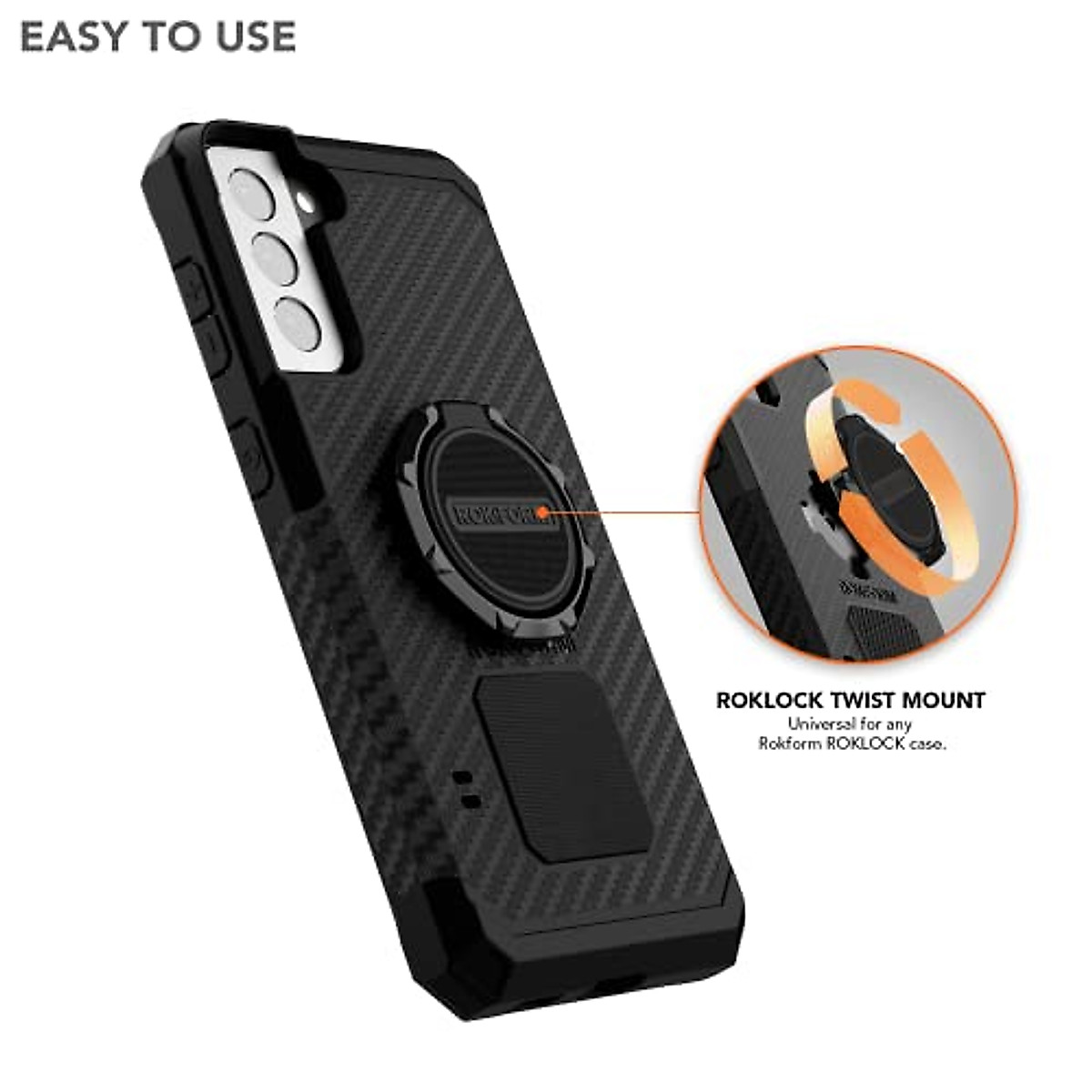 Rokform - Galaxy S21 Ultra 5G Rugged Case + Magnetic Sport Ring Stand & Grip
