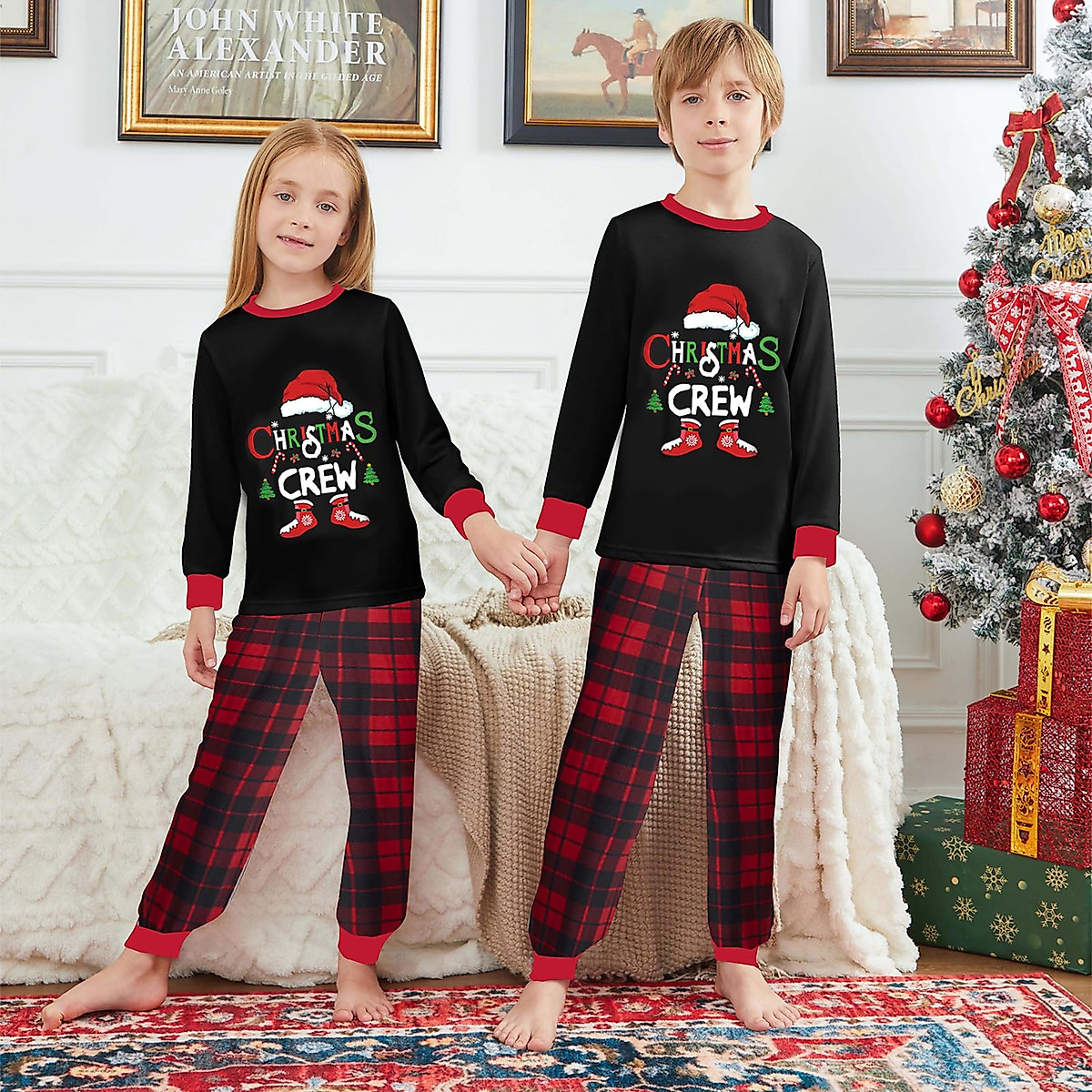 WephuPSho Christmas Family Matching Pajamas, Festive Xmas Jammies Sets for the Whole Family, Holiday Pjs Christmas(#00-2, Dad, XL)
