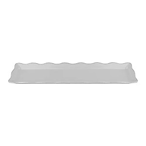 GET ML-129-W Food Service Display Tray with Scalloped Edges, 21" x 5.25", White