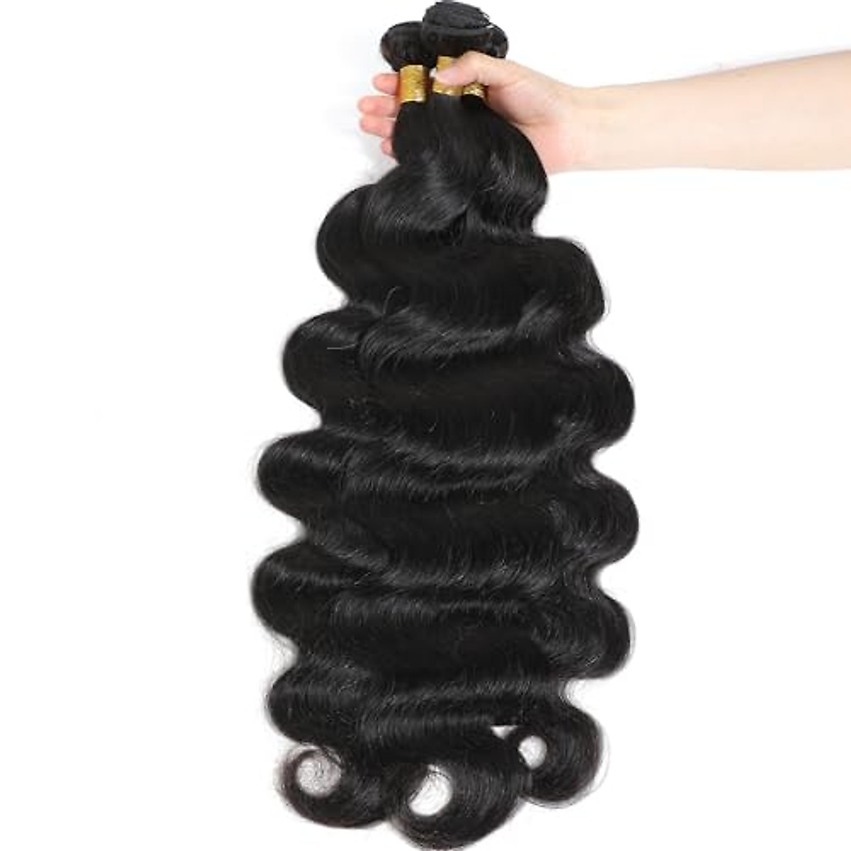 Body Wave Bundles 100% Unprocessed Brazilian Virgin Hair Bundles 20 22 24 inch Body Wave 3 Bundles Double Weft and Wave Bundles For Black Women Body Wave Human Hair Extensions
