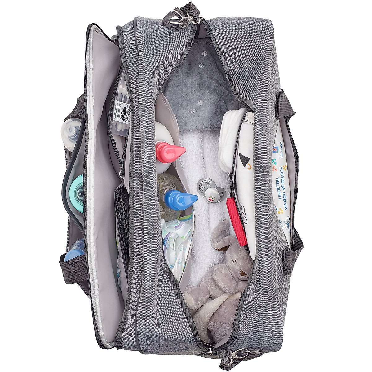 Babymoov Traveler Carry On Bag, Multi-Function, Lightweight, XL Size with 11 Pockets and 6 Accessories for Organized Storage (Perfect for Moms & Dads)