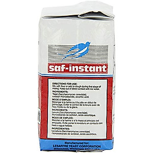 SAF-INSTANT YEAST RED LABEL SINGLE 1 lb (16oz) PACKAGE