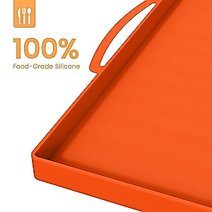 Silicone Griddle for Blackstone 28 Inch Griddle, Size:28 x 17 x 1 inches, Food Grade Waterproof Silicone Mat, Protect Your Griddle from Rodents, Insects, Debris, and Rust(Orange)
