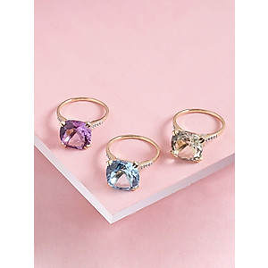 YoTreasure 8.73 ct. t.w. Sky Blue Topaz Chunky Ring 10kt Yellow Gold