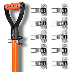 HORUSDY 10 Pack Spring Grip Mop and Broom Holder for Shovel, Rake, Broom, Mop Holder, Etc.