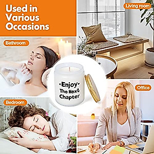 Farewell Gifts for Coworkers Leaving Gifts for Women Retirement Gifts for Women Men, New Job Gifts, Housewarming Gifts - Enjoy Lavender Scented Candles (White)