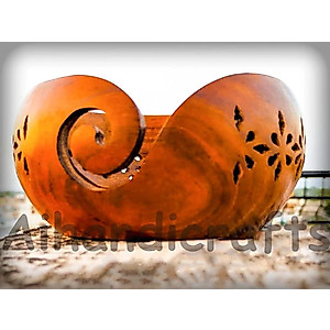 Handmade Wooden Yarn Bowl, Personalized Yarn Bowl, Knitting Crochet Thread Storage Box, Yarn Ball Bowl, Gift for Mother, Birthday Present