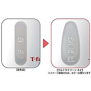 T-FAL electric kettle 0.8L Apureshia Ultra Clean Neo Ruby Red KO3905JP