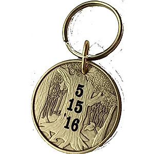 Engraved Sobriety Date Keychain Personalized This Day My New Life Began Medallion