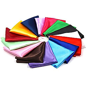 MDS Pack of 5 Yard Charmeuse Bridal Solid Satin Fabric for Wedding Dress Fashion Crafts Costumes Decorations Silky Satin 44”- Green