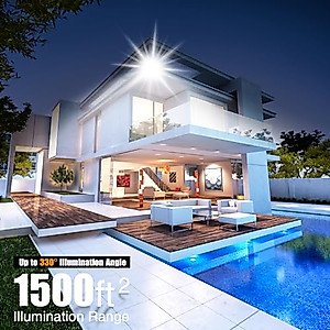 STASUN LED Flood Light Outdoor, 150W 13500lm Outdoor Lighting with 330° Lighting Angle, 5000K, 3 Adjustable Heads, IP66 Waterproof LED Exterior Security Area Lights for Yard, Stadium, Parking Lot